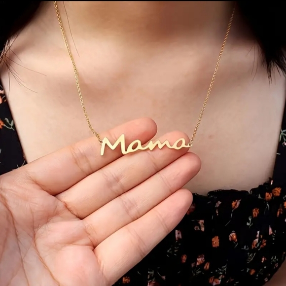 Jewelry | Mama 18k Gold Plated Chain Necklace | Poshmark